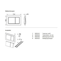 TECEbase WC-Betätigungsplatte für Zweimengentechnik, weiß, 9240700, 28,76