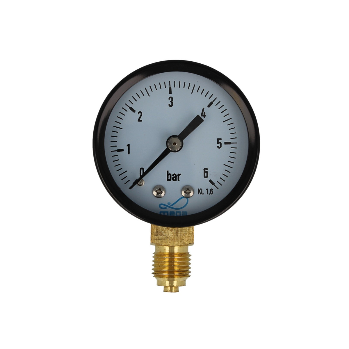 MEGA Druckmanometer 0 - 6 bar - 1/4 Zoll Anschluss nach unten Radial ...