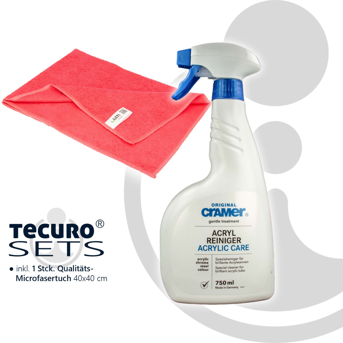 tecuro Acryl-Reiniger 750 ml Sprühflasche - 30211 inkl. Mikrofasertuc ...