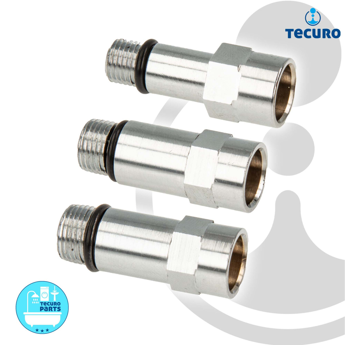 tecuro Adapter für Sanitärschlauch Anschlussrohr mit Innengewinde M10 ...
